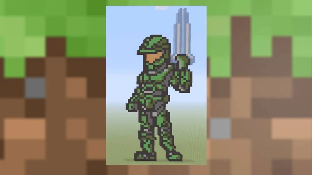 Minecraft Pixelart Halo 4 Minecraft Pixel Art Tutorial Master Chief