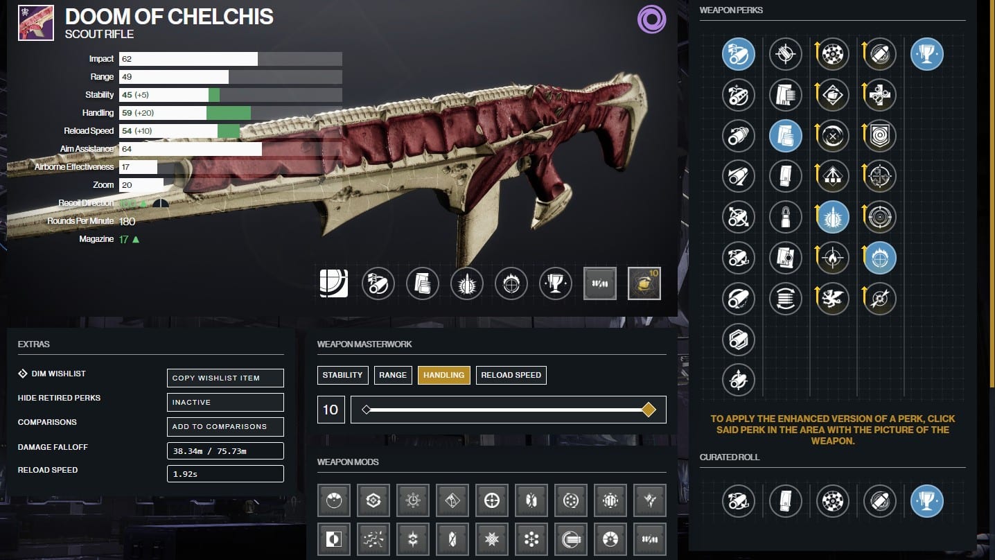 Destiny 2 Doom of Chelchis God Roll for PvE and PvP - WhatIfGaming