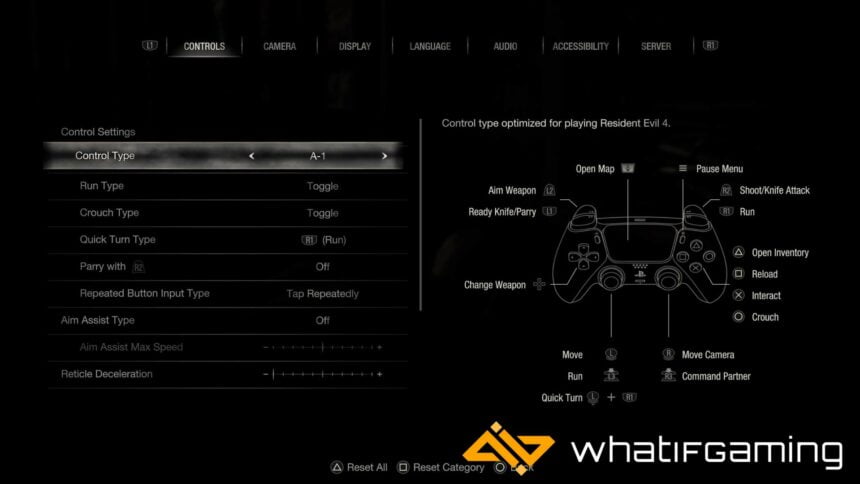 Resident Evil 4 Remake All Controls (PC / Controller)